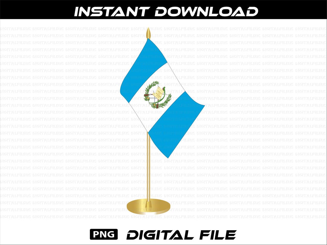 Guatemala PNG, Logo Bandera Digital File Guatemala Name Flag - Etsy