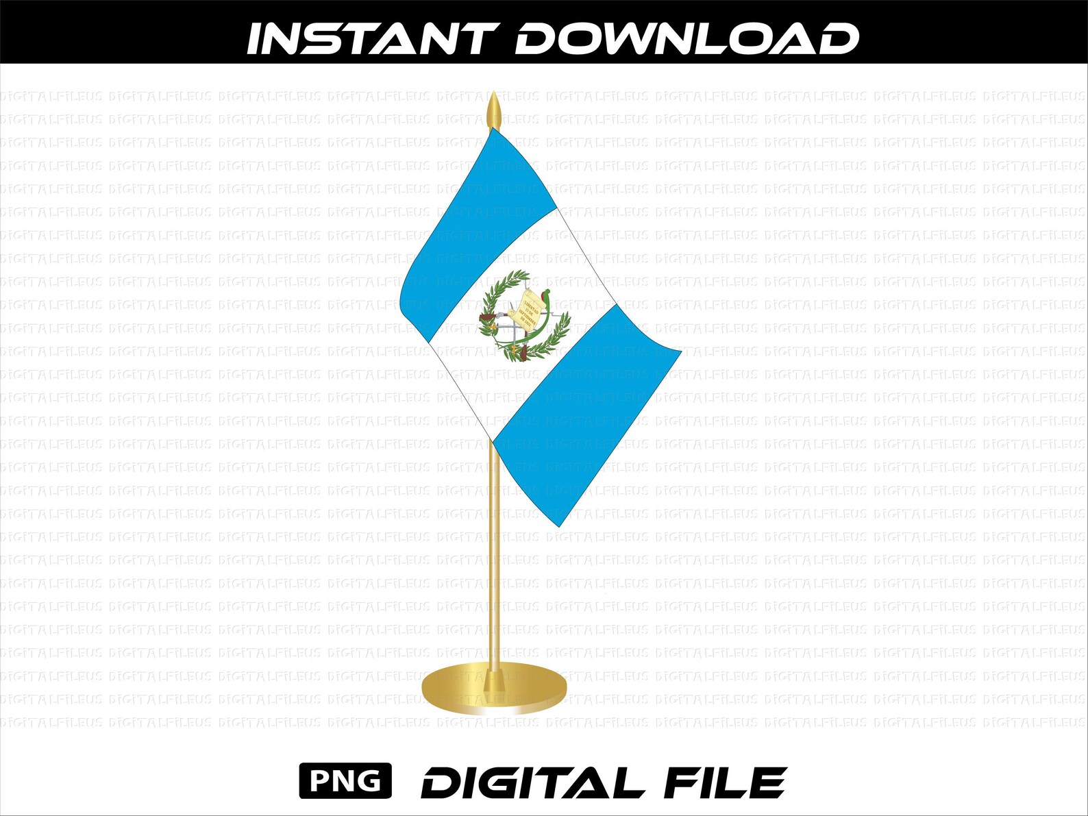 Guatemala PNG, Logo Bandera Digital File Guatemala Name Flag - Etsy
