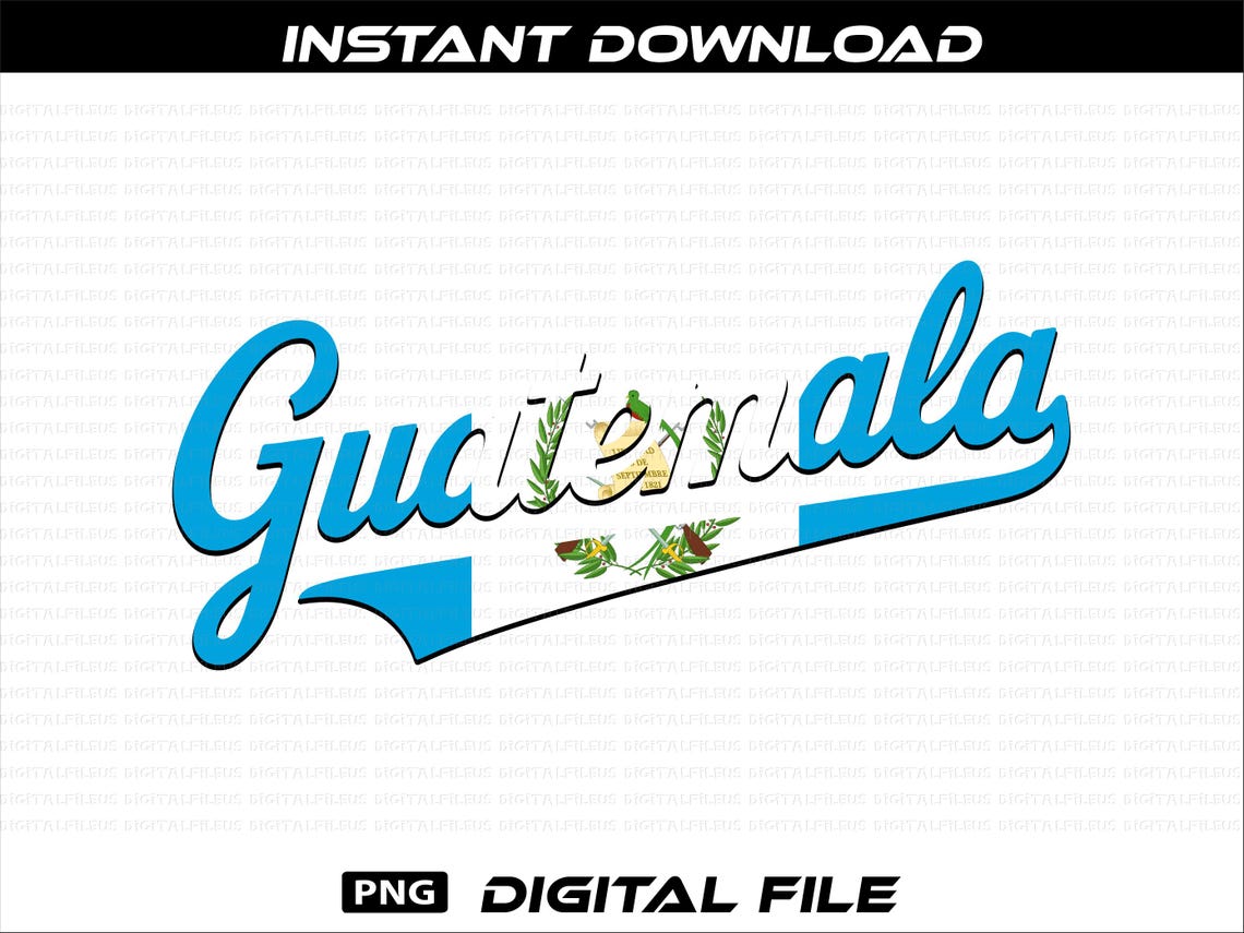 Guatemala PNG, Logo, Digital File Guatemala Name Flag - Etsy