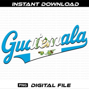Guatemala PNG, Logo, Digital File Guatemala Name Flag - Etsy
