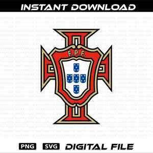 Portugal Soccer Logo: PNG SVG, Seleccion Portugal,digital Files ...