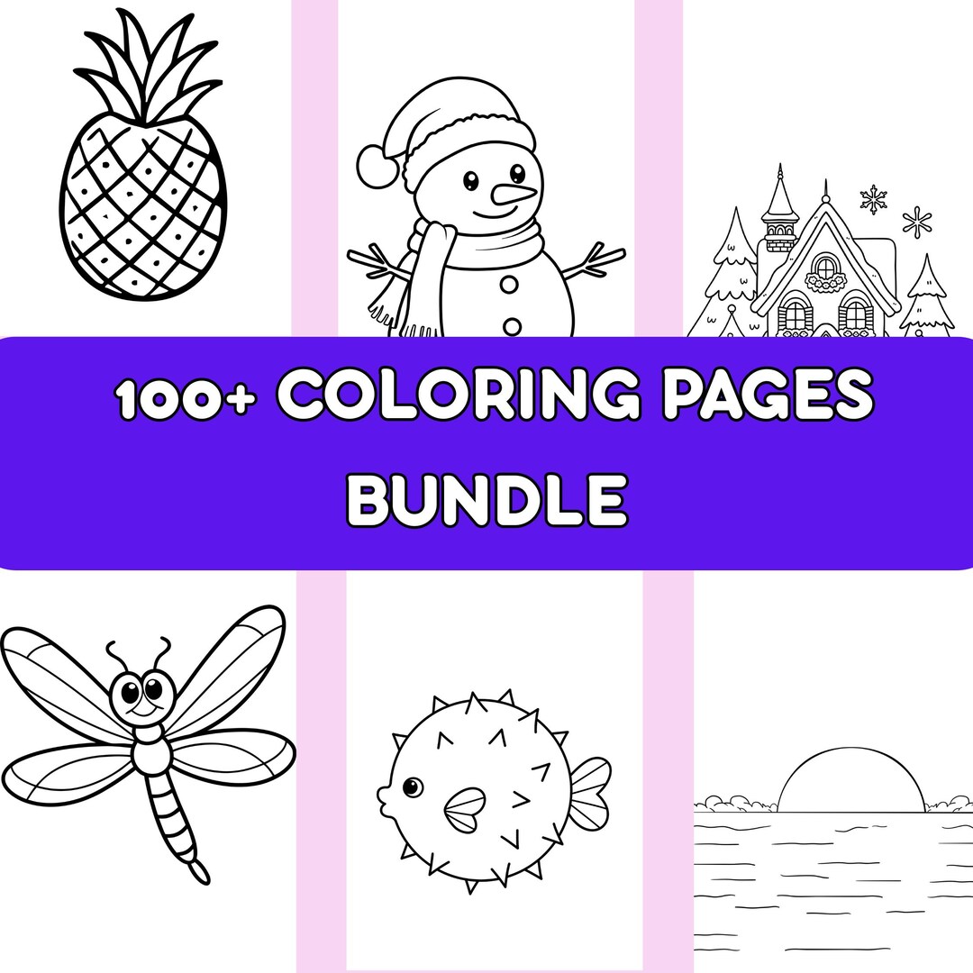 Coloring Book Bundle A4 Printable - Christmas, Animals and Sea ...