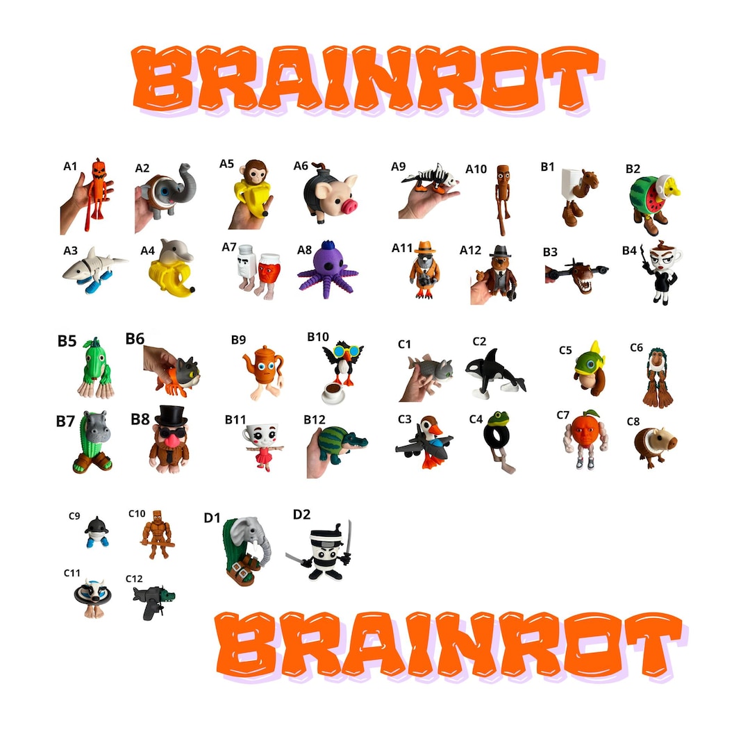 Brainrot Italiano Figure: Viral Meme Collectible, 3D Printed PLA - Etsy