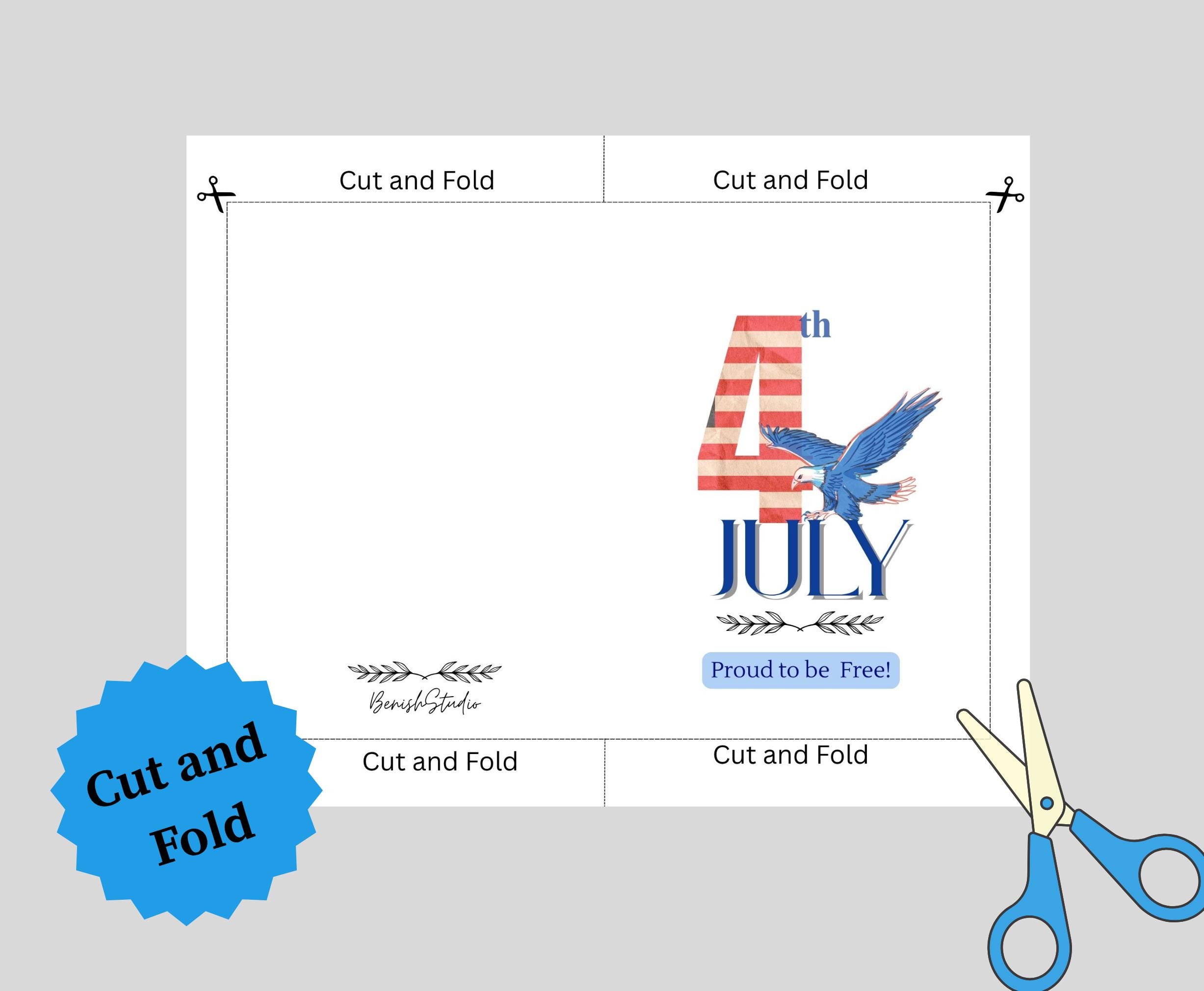 Patriotic Birthday Card Printable | 4th of July Card | USA Freedom ...