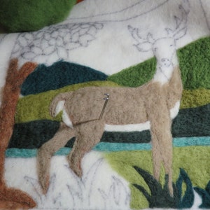 Needle Felt Kit Deer Whitetail Buck Wool Tapestry Beginners Welcome! - Etsy