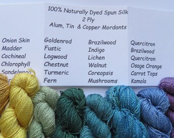 Naturally Dyed Spun Silk by Robin Russo Made in Vermont LL | Etsy