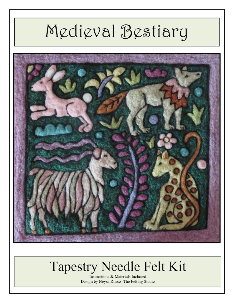 Needle Felt Kit Medieval Animals Bestiary Tapestry Made in Vermont - Etsy