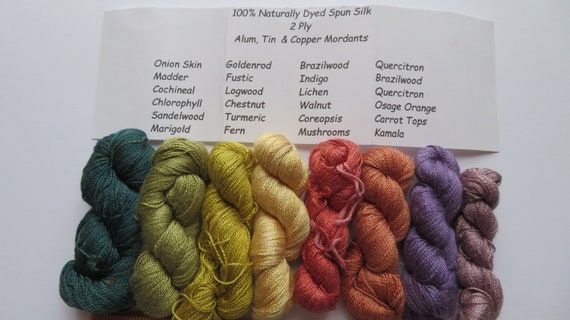 Naturally Dyed Spun Silk by Robin Russo Made in Vermont LL | Etsy