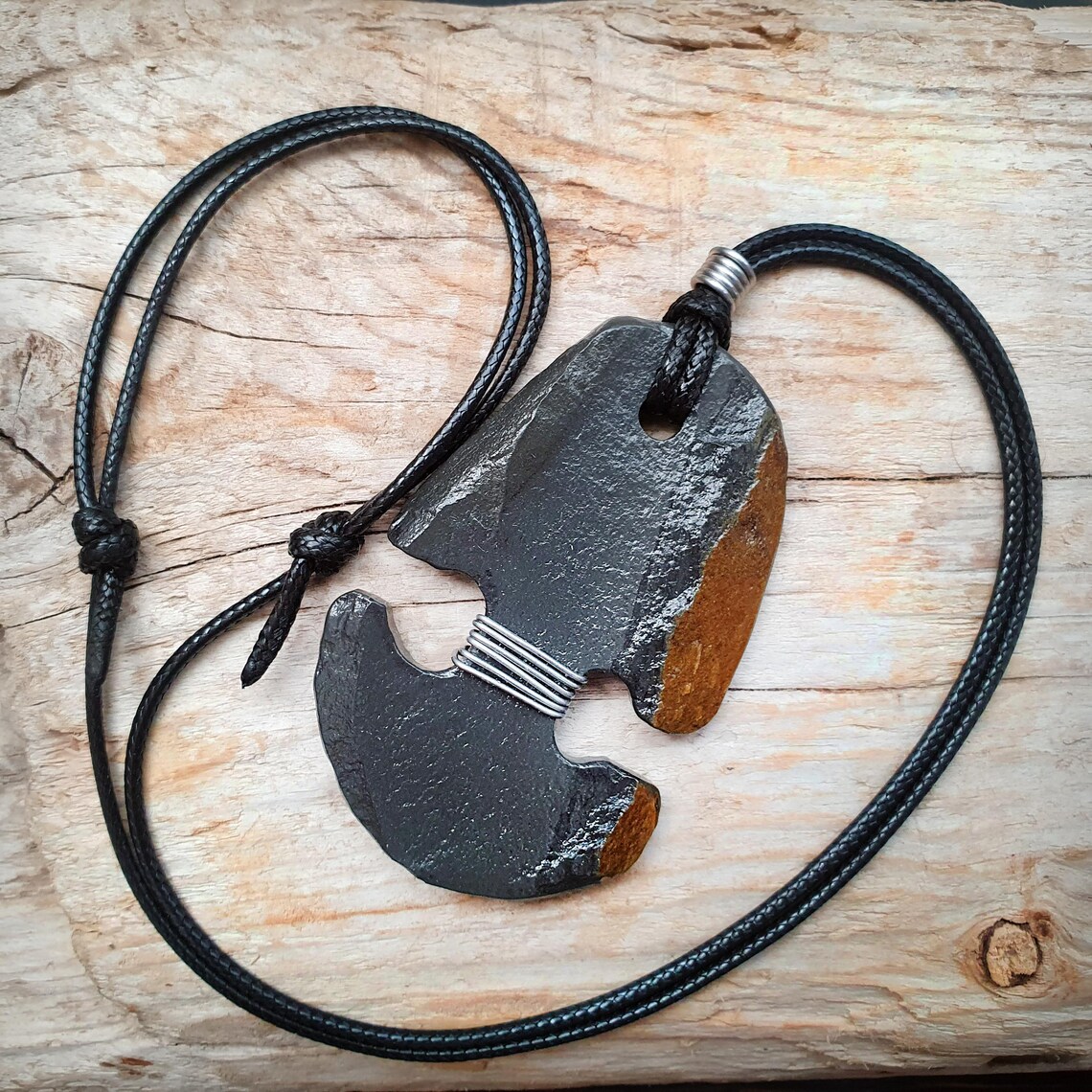 Pagan Stone Amulet Pendant, Celtic Druid Necklace, Witchcraft Stone ...