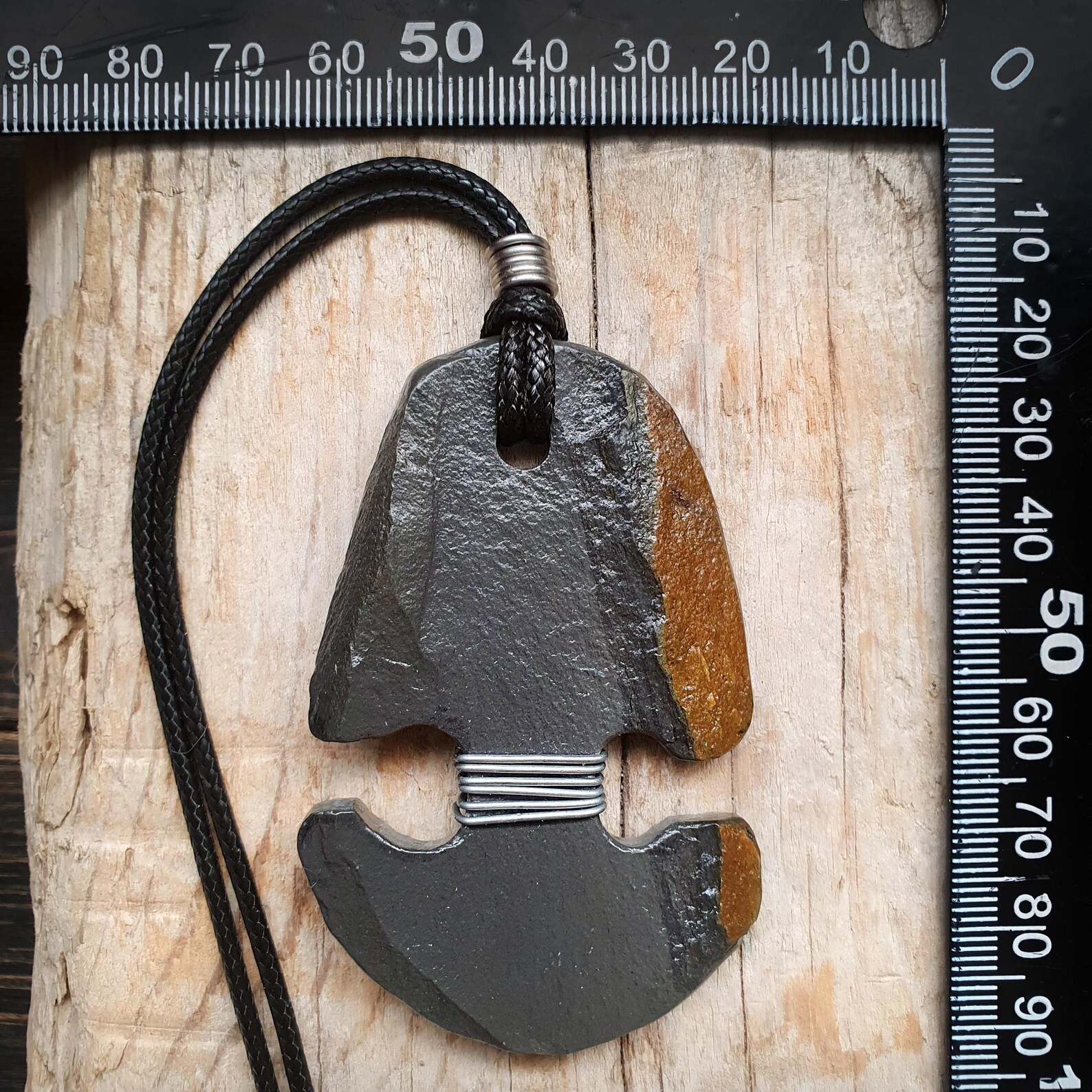 Pagan Stone Amulet Pendant, Celtic Druid Necklace, Witchcraft Stone ...