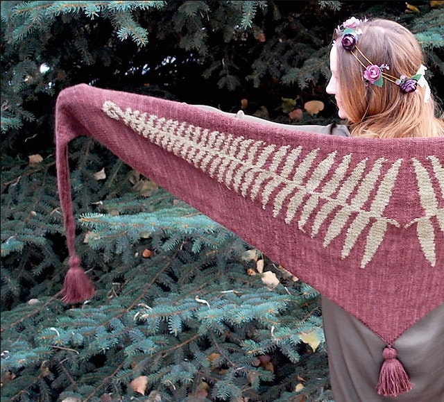 Fern Shawl KNITTING PATTERN - Etsy