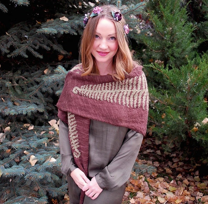 Fern Shawl KNITTING PATTERN - Etsy