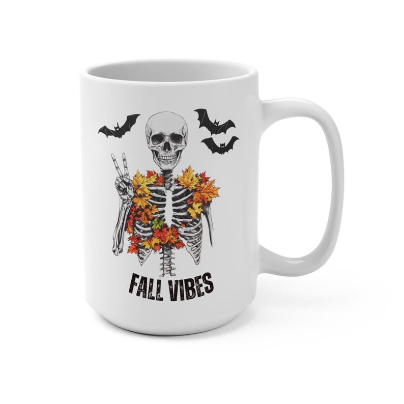 Fall Vibes Skeleton PNG: Halloween Peace Sign Digital Download - Etsy