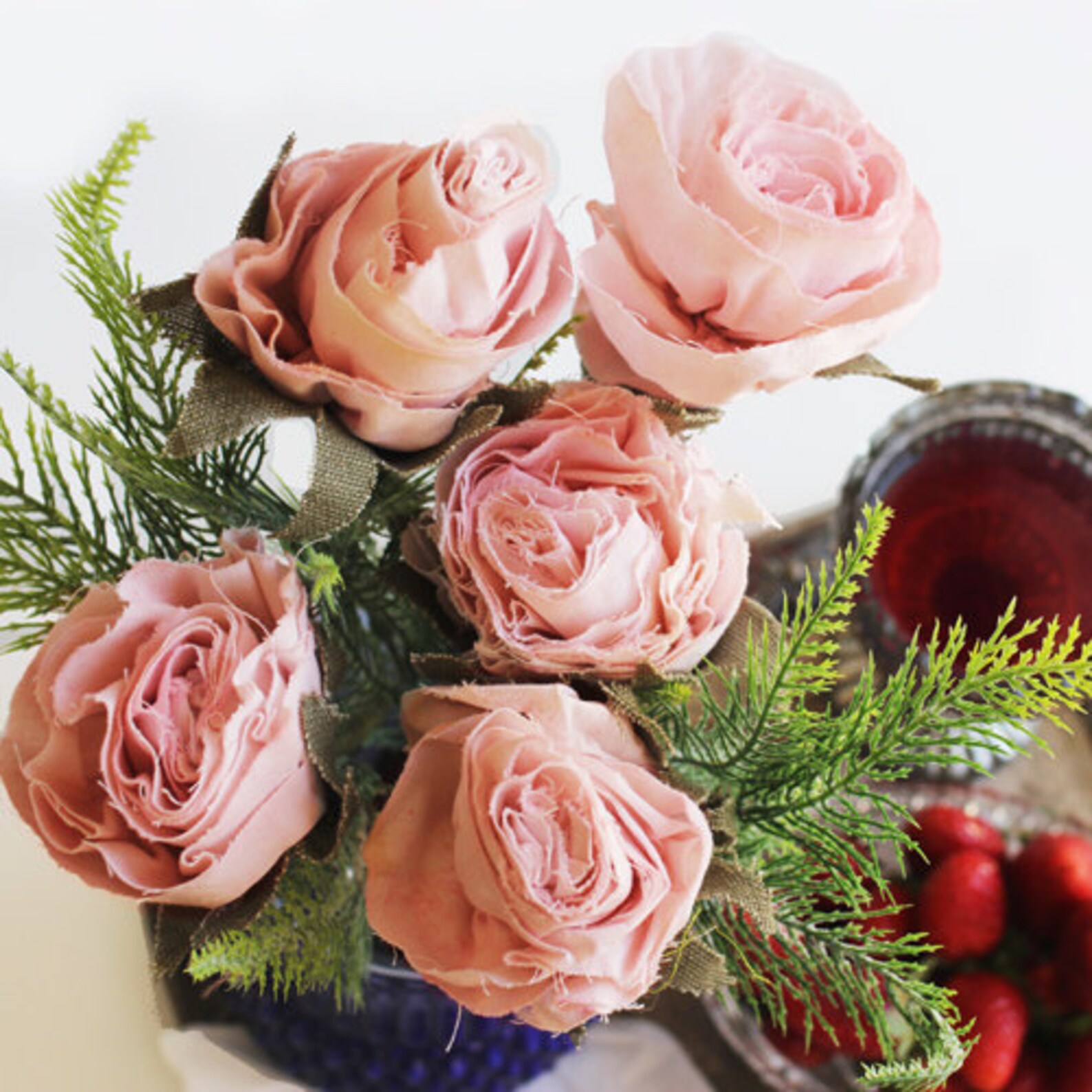 PATTERN: Shabby Chic Fabric Roses | Etsy