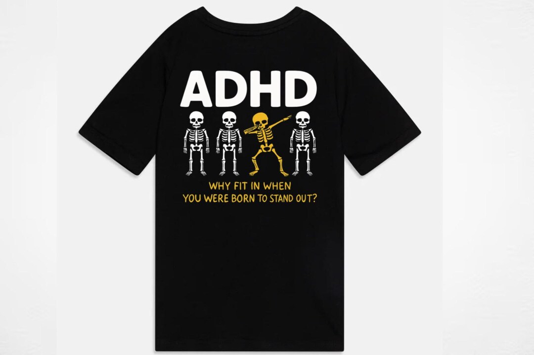 Adhd Skeleton SVG | Born to Stand Out | Funny Halloween ADHD Digital ...