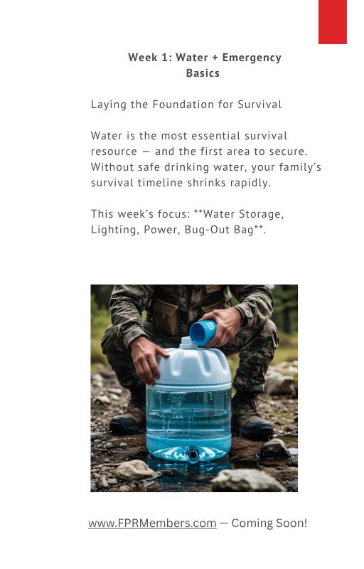 30-day Emergency Survival Plan Printable | Prepper Starter Kit | Family ...