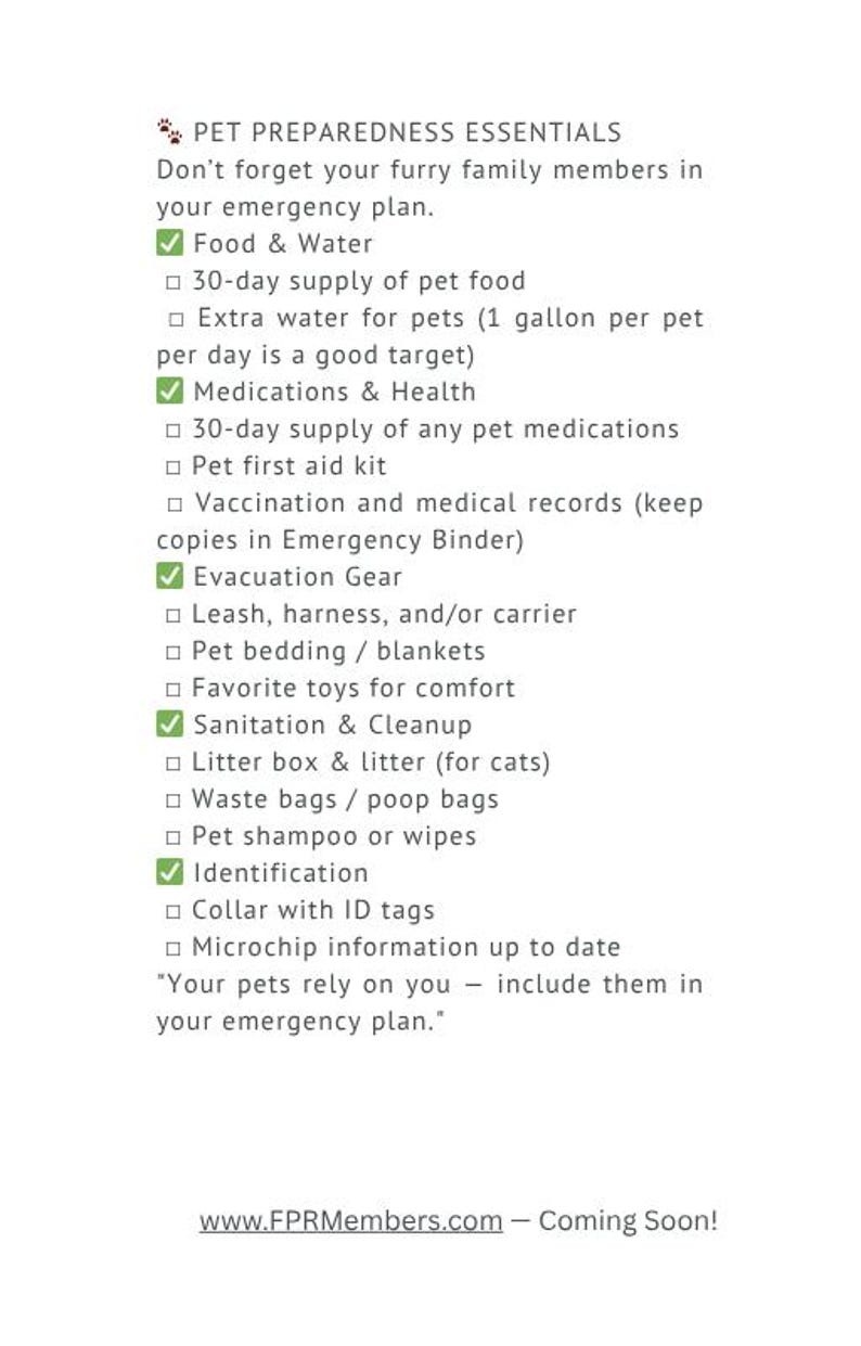 30-day Emergency Survival Plan Printable | Prepper Starter Kit | Family ...