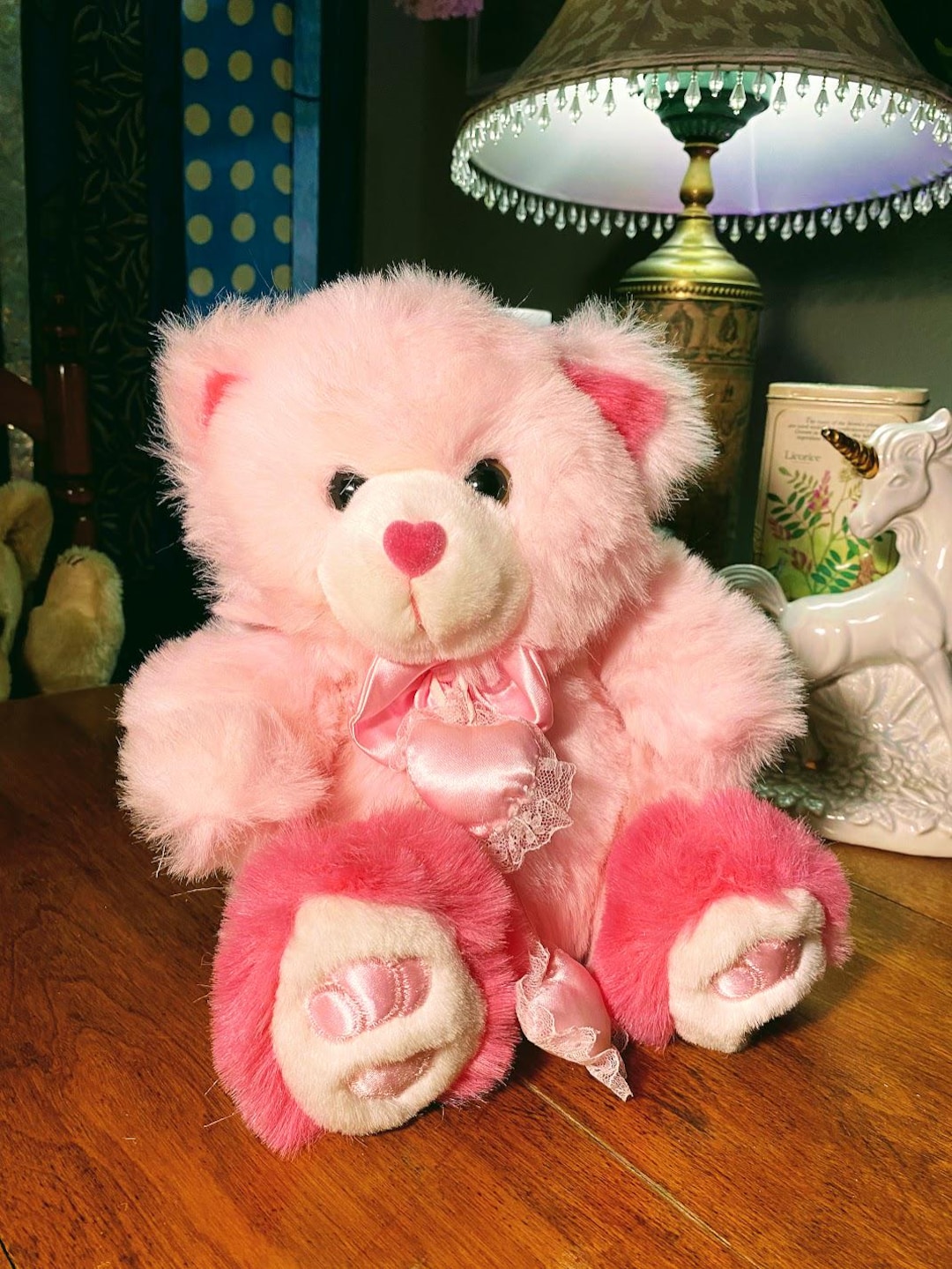 Sabrina Carpenter -vintage Pink Plush Teddy Bear: Cottagecore Stuffed ...