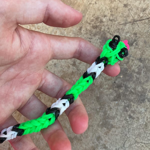 Rainbow Loom Keychain - Etsy