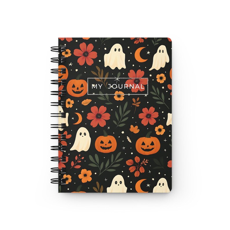 Halloween Spiral Bound Journal | Ghosts & Pumpkins | Fall Writing ...