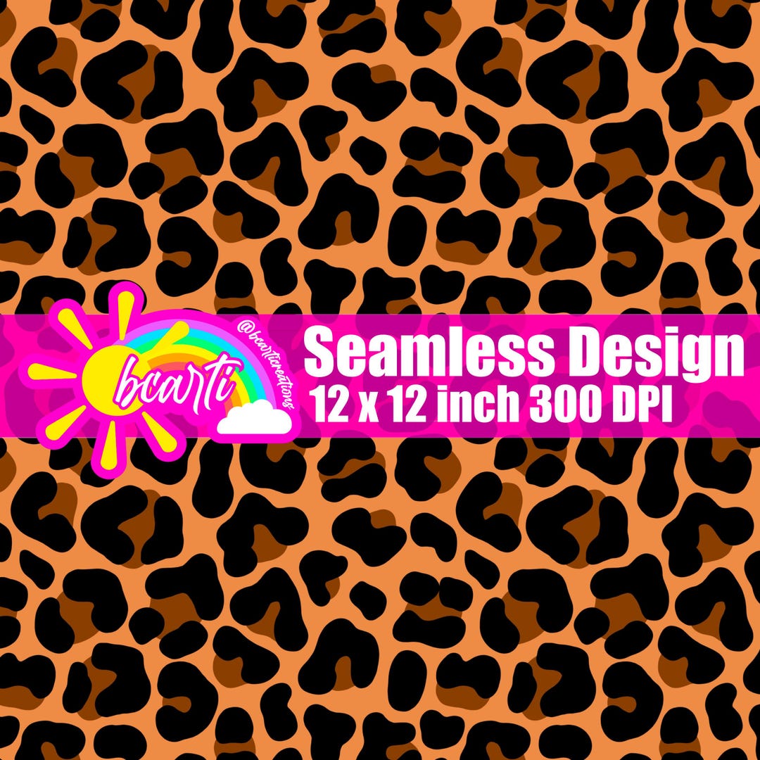 Brown Leopard Print Seamless Pattern for Fabrics, Animal Print JPEG ...