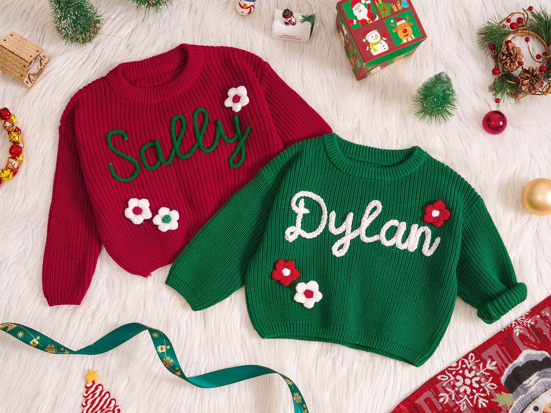 Personalized Knit Baby Sweater With Name,custom Baby Name Sweater,baby ...