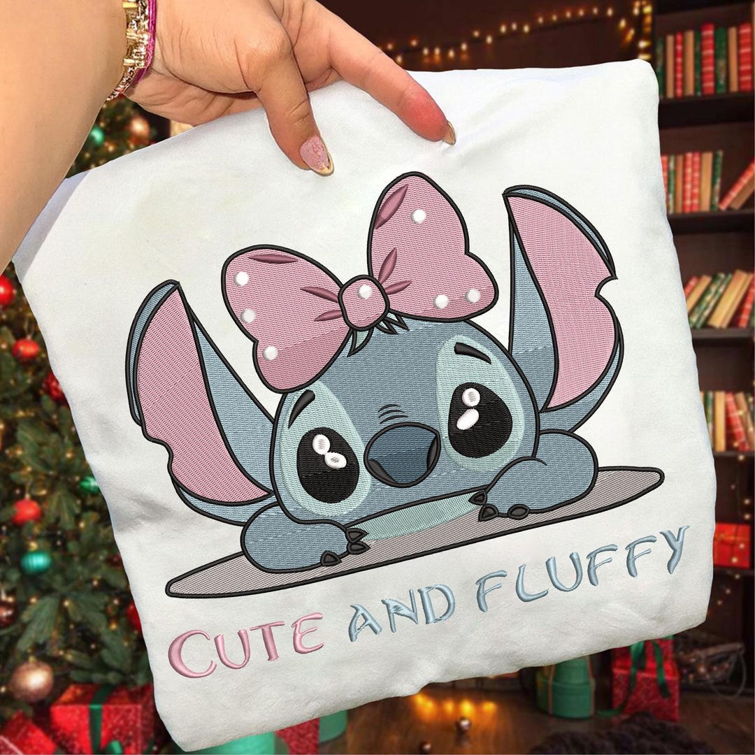 Cute and Fluffy Blue Alien Embroidery Design, Embroidery Machine Design ...