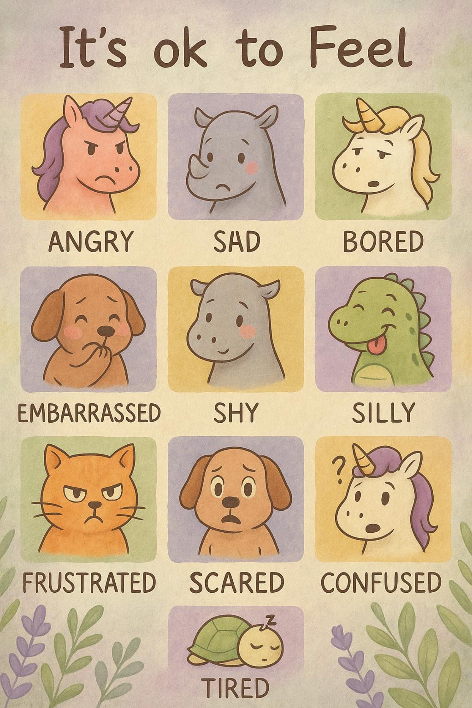 Toddler Emotion Chart | 2x3ft Poster | All Feelings Are OK | Montessori ...