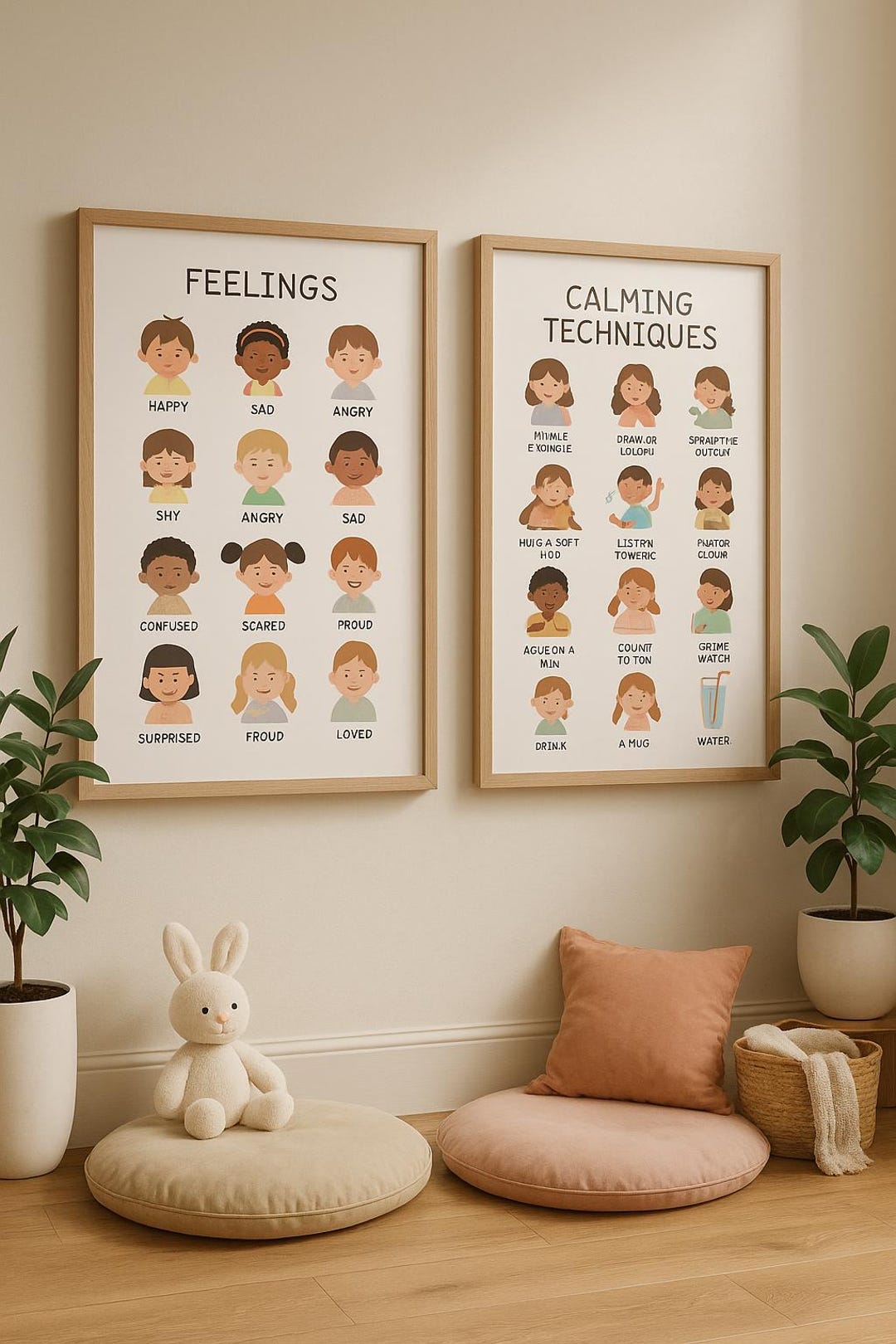Calming Corner Posters: Toddler Emotion Regulation, Feelings Chart (PDF ...