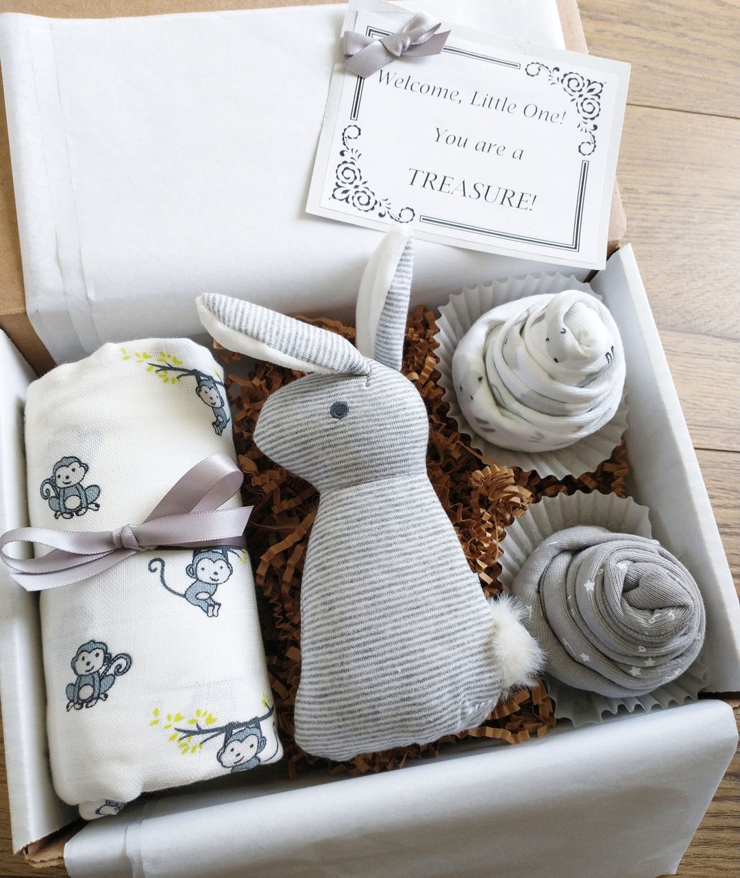 New Baby Gift Box, Baby Shower Gift, Gender Neutral Baby, Newborn Gift ...