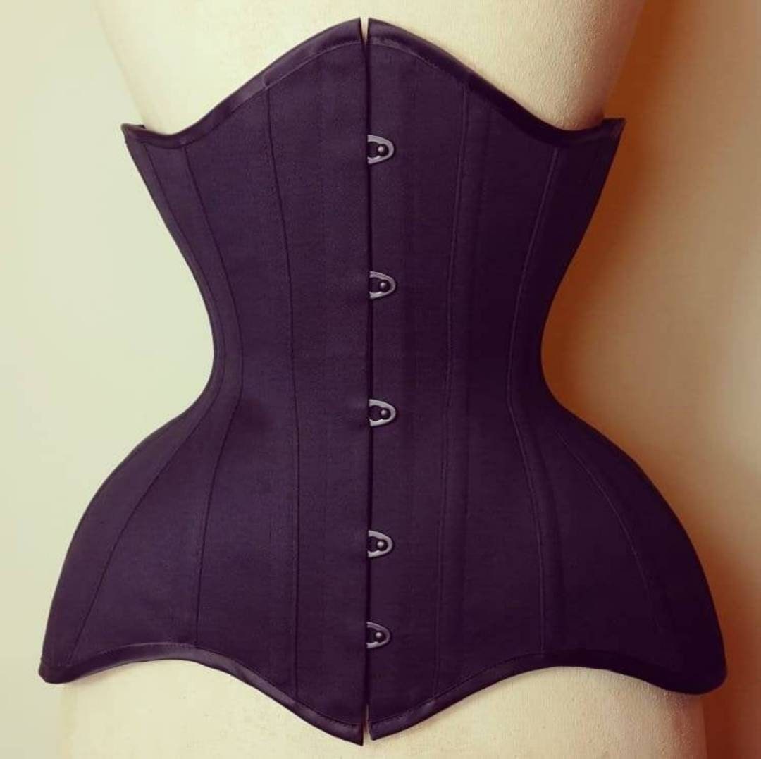 Sateen Cotton Longline Conical Rib Waist Training Corset - Etsy UK