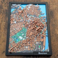 3D Printed Boston Wall Art - Etsy