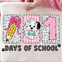 101 Days of School PNG, Dalmatian Dog Png, 101 Days Smarter Png, Back ...