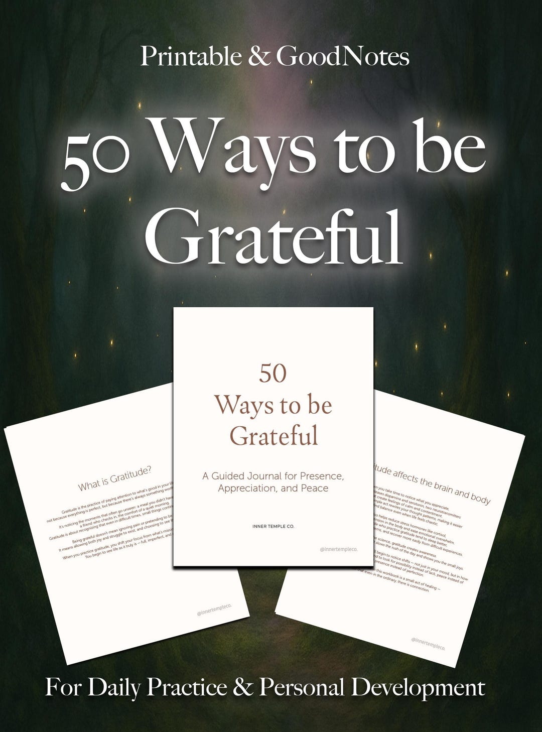 50 Ways to Be Grateful Workbook | Mindfulness and Gratitude Journal ...