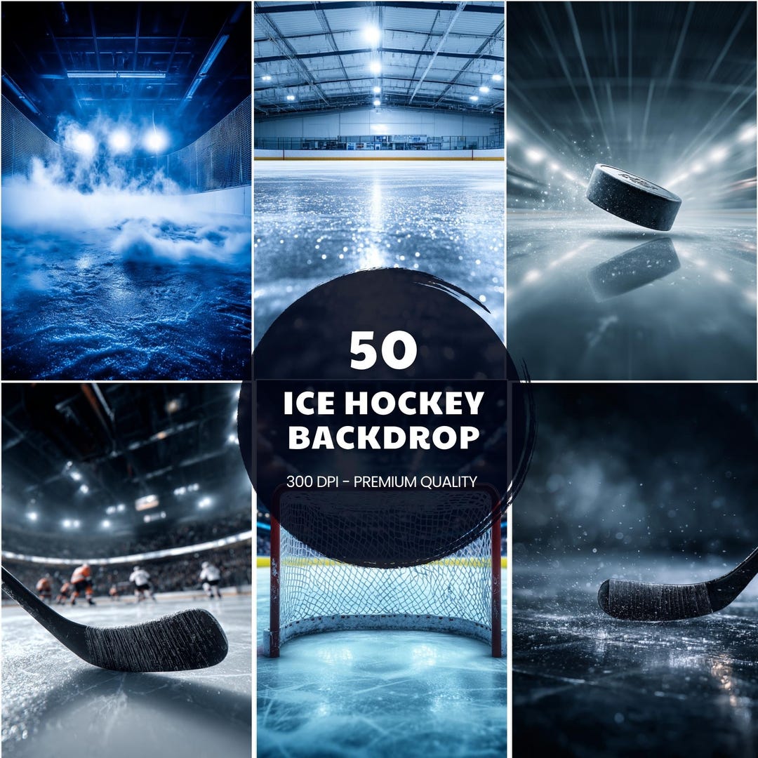 Hockey Stadium Fog Digital Backdrops Sets for Sports School Photography ...