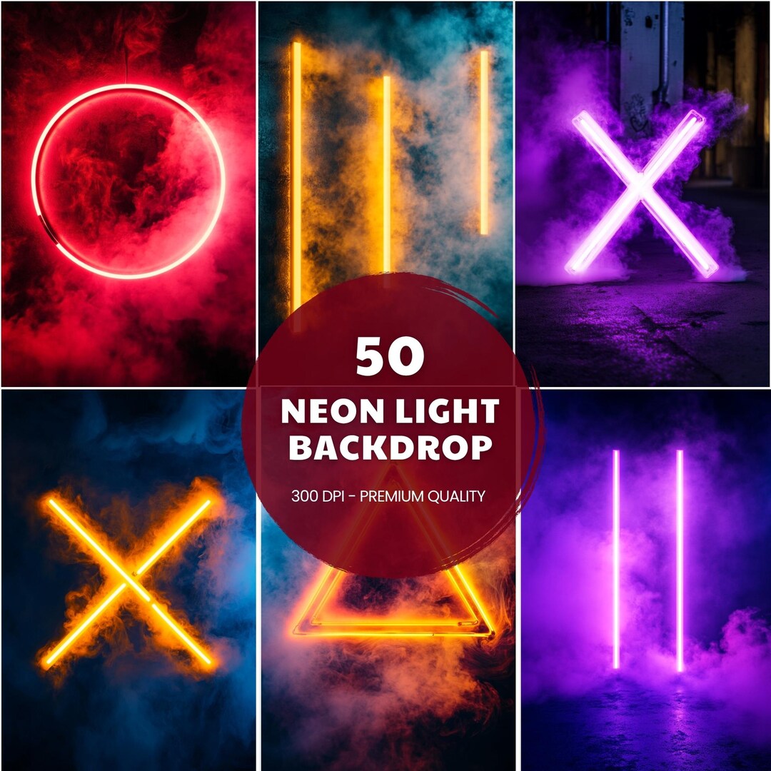 Sports Neon Light Backdrops, Fog Overlays, Sports Digital Backgrounds ...