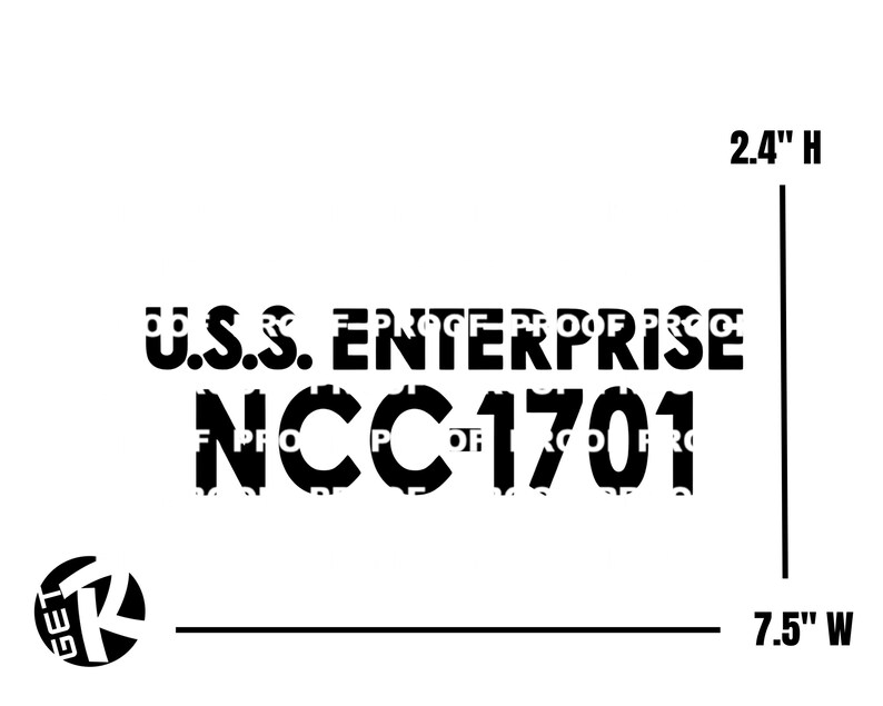 NCC-1701 Enterprise Car Decal - Etsy