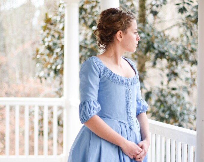 Colonial Costume, 18th Century Reenactment Gown, American Revolution ...