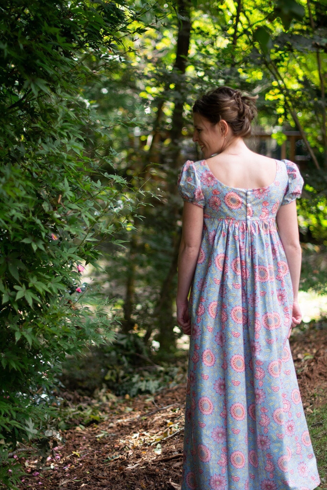 Regency Dress, Size 10, Jane Austen Dress, High Waisted, Regency Gown ...