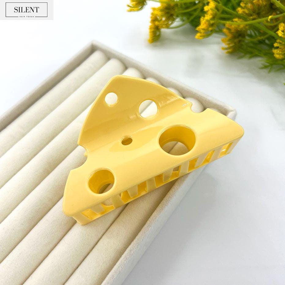 Cheese Hair Clip, Yellow Hair Claw, Big Triangle Hair Clamp, Fun Hair ...