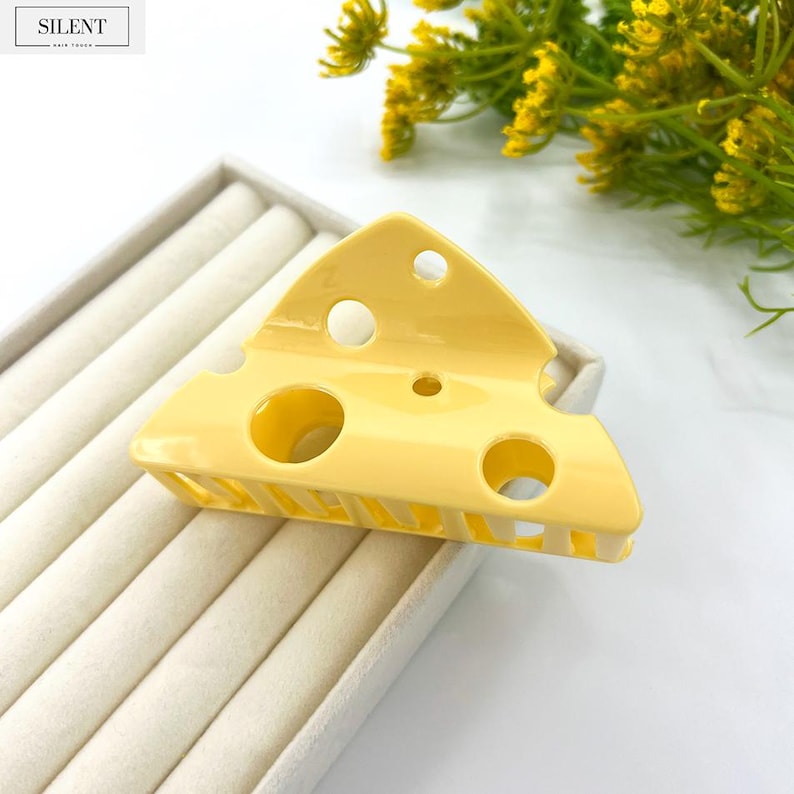 Cheese Hair Clip, Yellow Hair Claw, Big Triangle Hair Clamp, Fun Hair ...