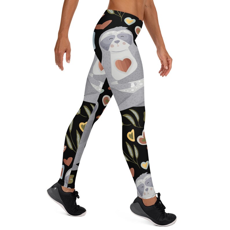 Leggings, Sloth Leggings for Women, Leggings With Sloth, Sloth Pattern ...
