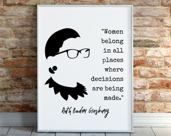 Ruth Bader Ginsburg Quote RBG Digital Download Typography - Etsy