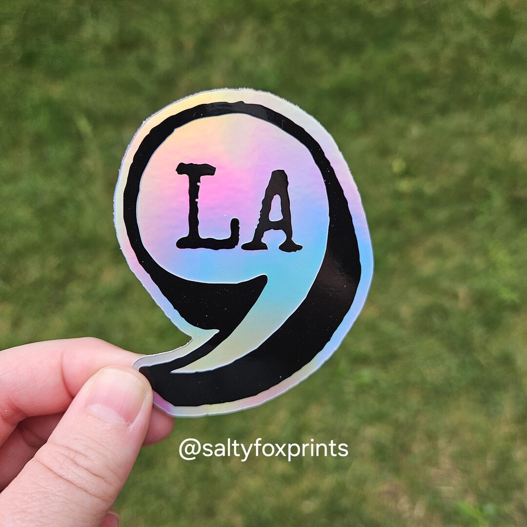 Comma La Sticker Holographic, Kamala Harris Sticker, Shiny Vinyl ...