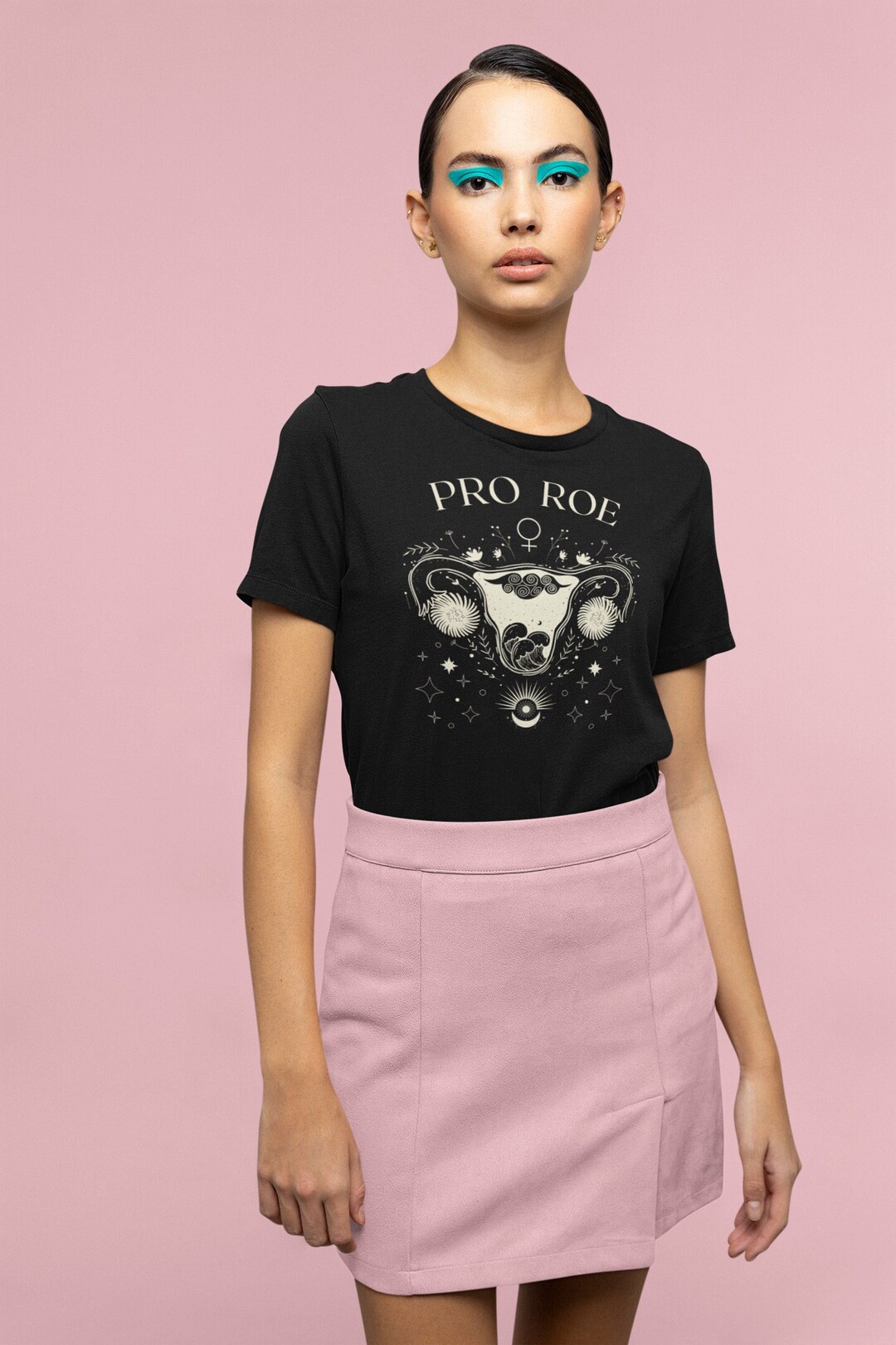 Pro Roe V Wade T-shirt, Feminist Shirt, Floral Uterus Pro Choice Shirt ...