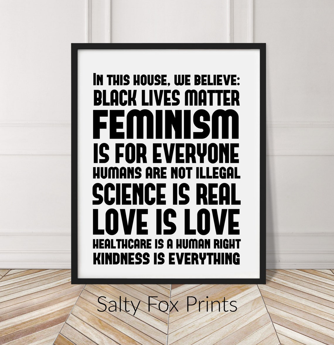 In This House We Believe Printable Wall Art Resist Print - Etsy