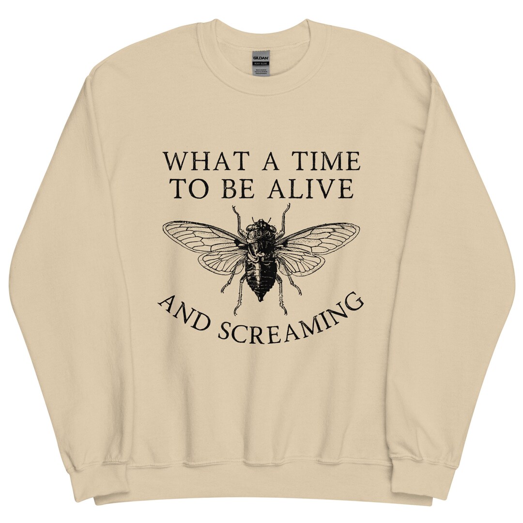 Cicada Sweatshirt, What a Time to Be Alive and Screaming, Cicada Brood ...