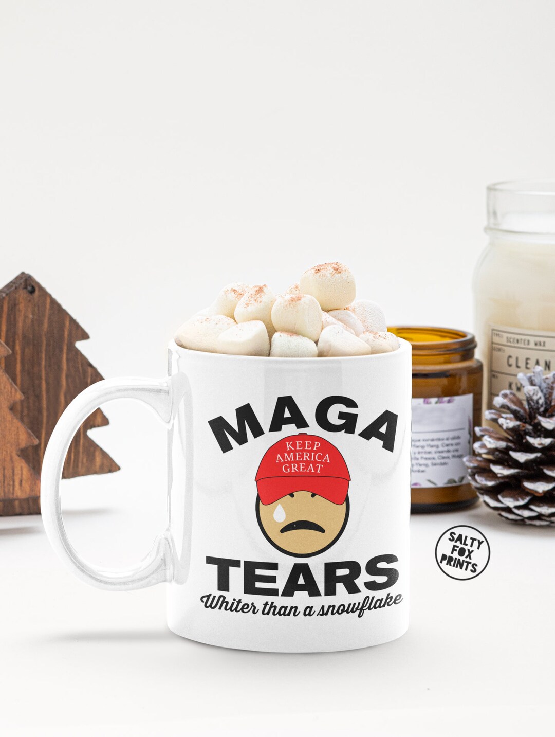 MAGA Tears Whiter Than a Snowflake Mug, Anti Trump Coffee Mug ...