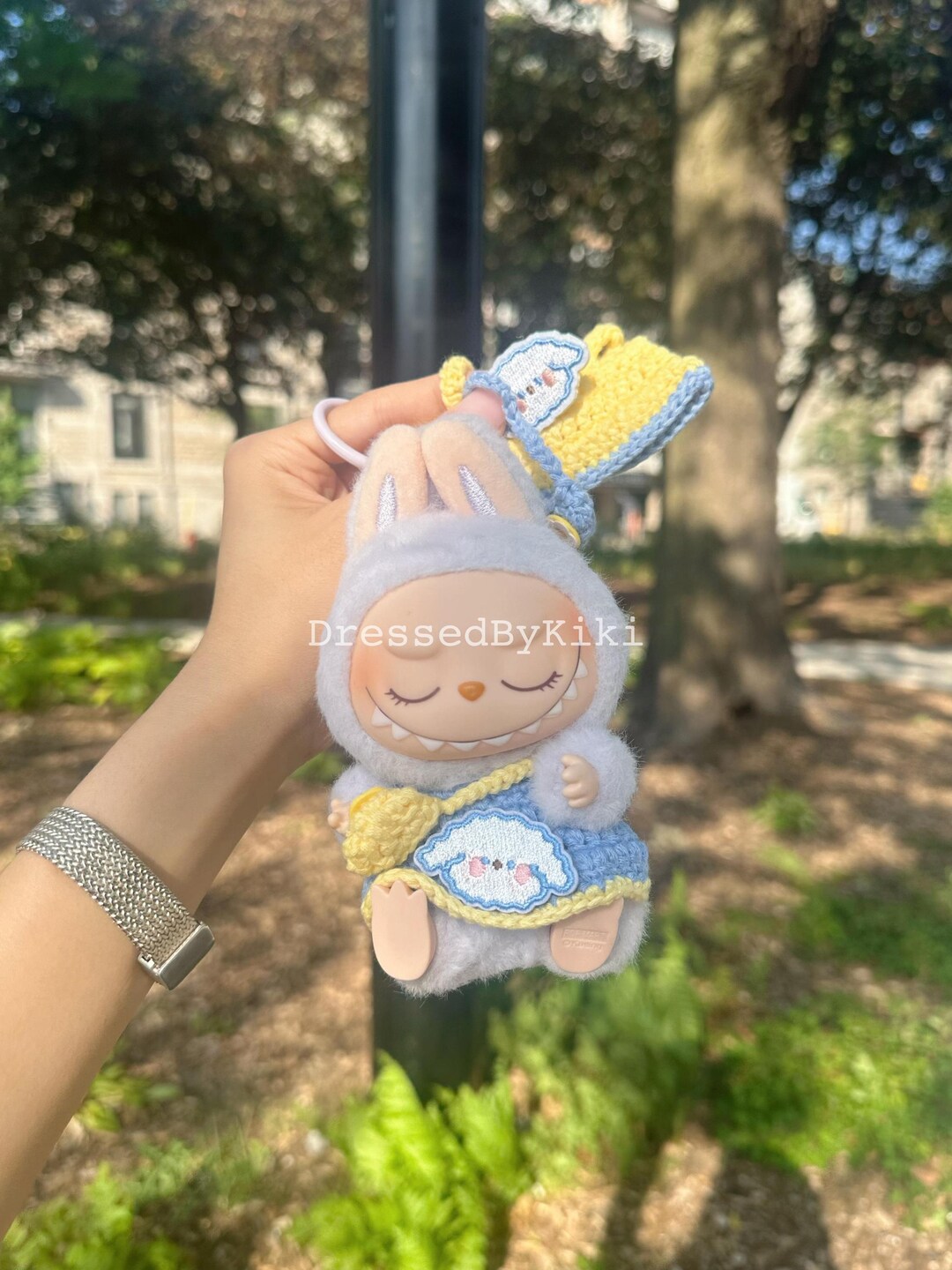 Crochet Labubu Outfit: Handmade Doll Dress Set With Dog Patch - Etsy