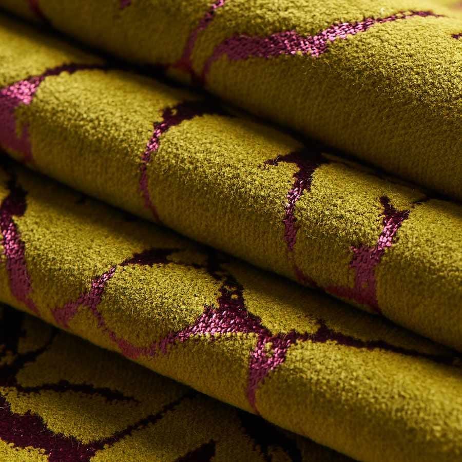 Chartreuse Green Lavender Purple Velvet Contemporary Maximalist ...